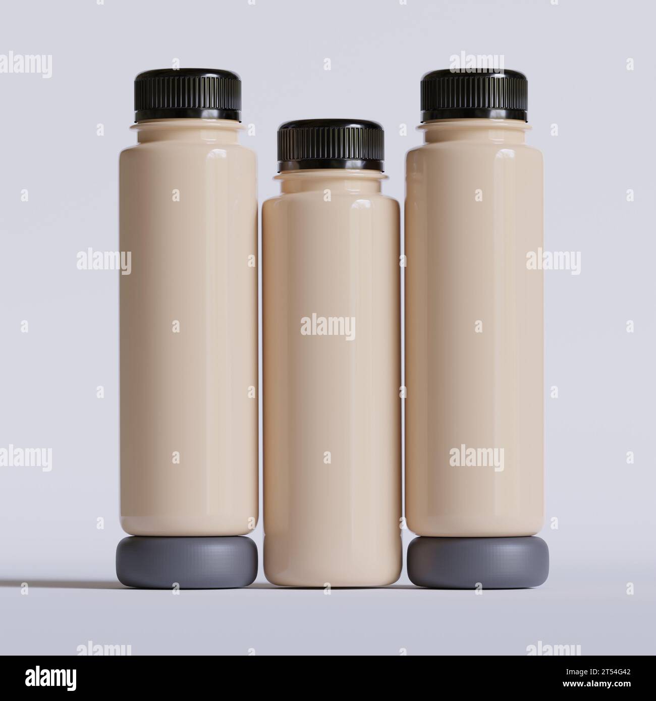Cool Brew Coffee Bottle with a black color cup and realistic render ...