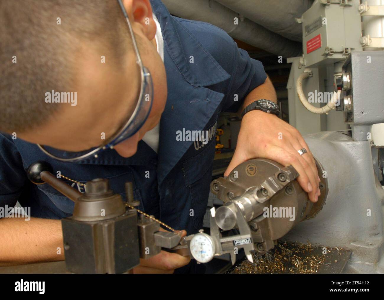 CVW 8, dial caliber, machine shop, USS Theodore Roosevelt (CVN 71 Stock ...