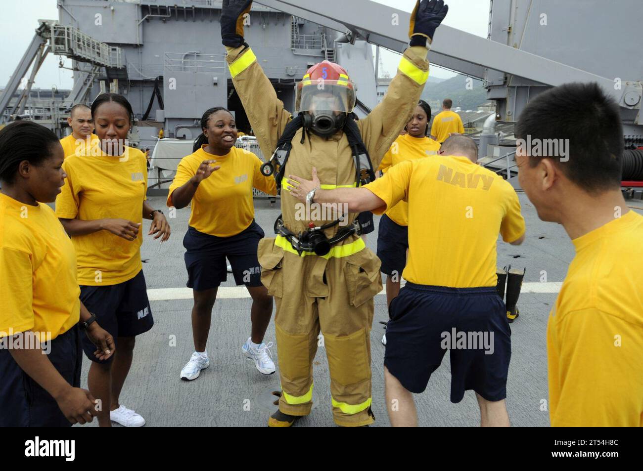 damage control Olympics, firefighting ensemble, Japan, Sasebo, U.S ...