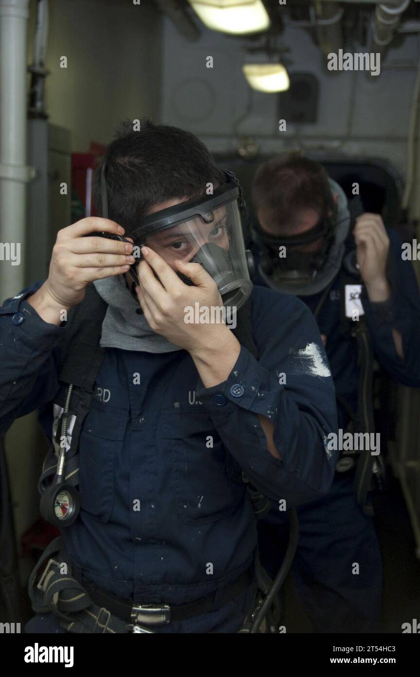 Damage Control, Drill, Sailors Stock Photo - Alamy