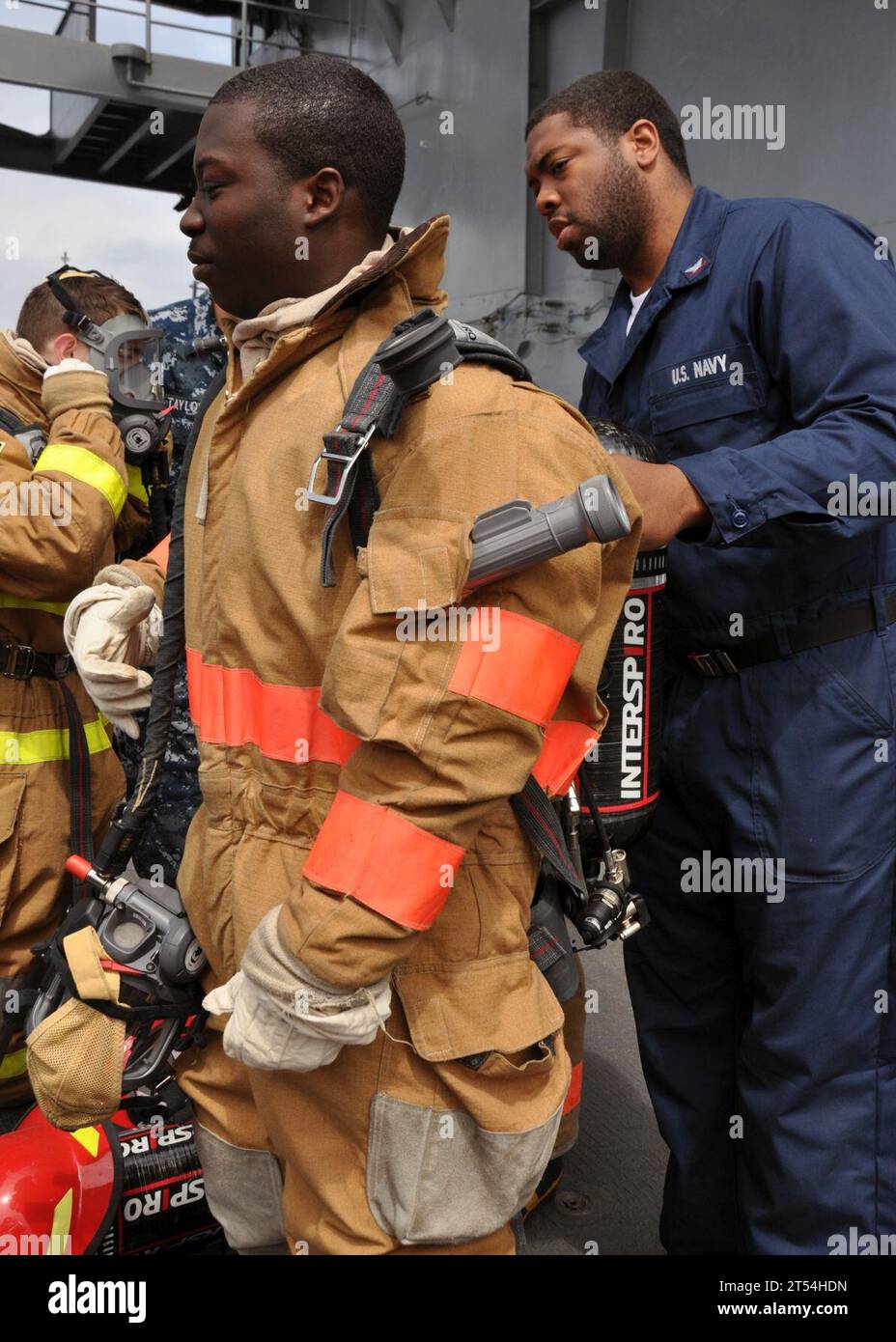 Damage Control, firefighting, people, training, USS Mount Whitney (LCC ...