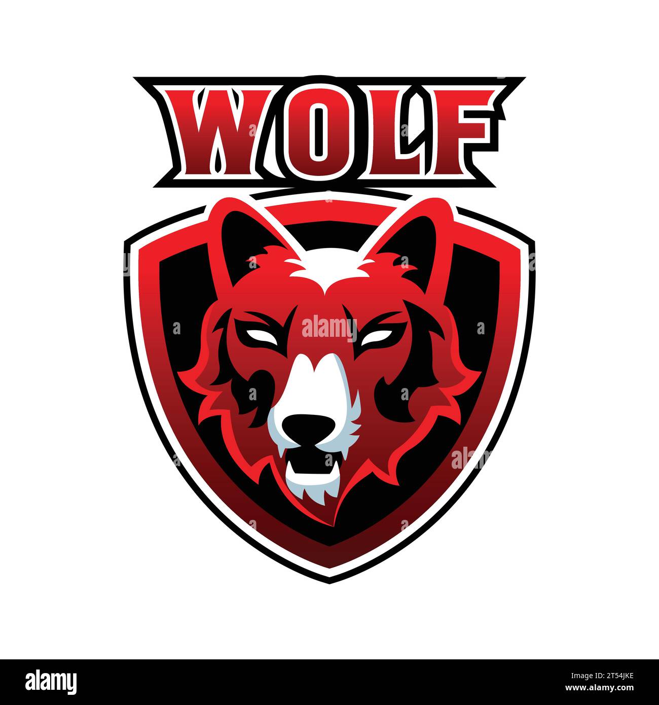 Wolf shield logo Royalty Free Vector Image Stock Vector Image & Art - Alamy