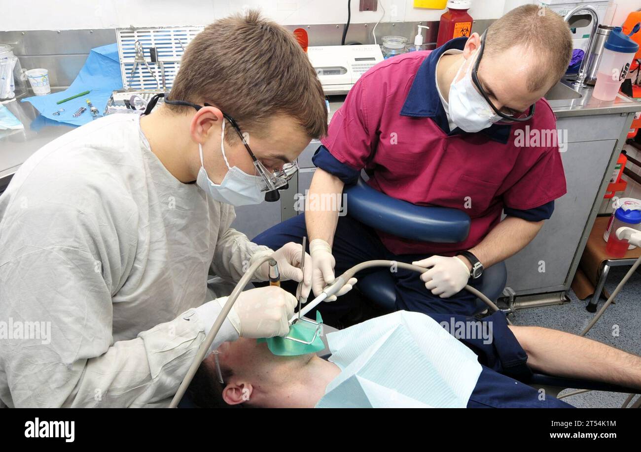 dental check-up, dentist, North Arabian Sea, U.S. navy , USS Dwight D ...