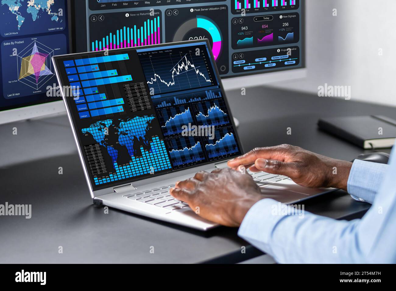Corporate Business Broker Analyzes Stock Analytics and KPIs Stock Photo ... Corporate Business Broker Analyzes Stock Analytics and KPIs Stock Photo ...