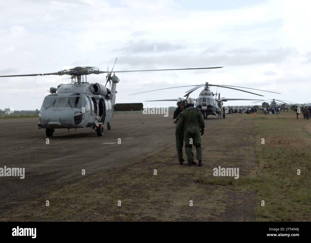 Disaster relief, evacuation, helicopter, Hurricane Felix Stock Photo ...