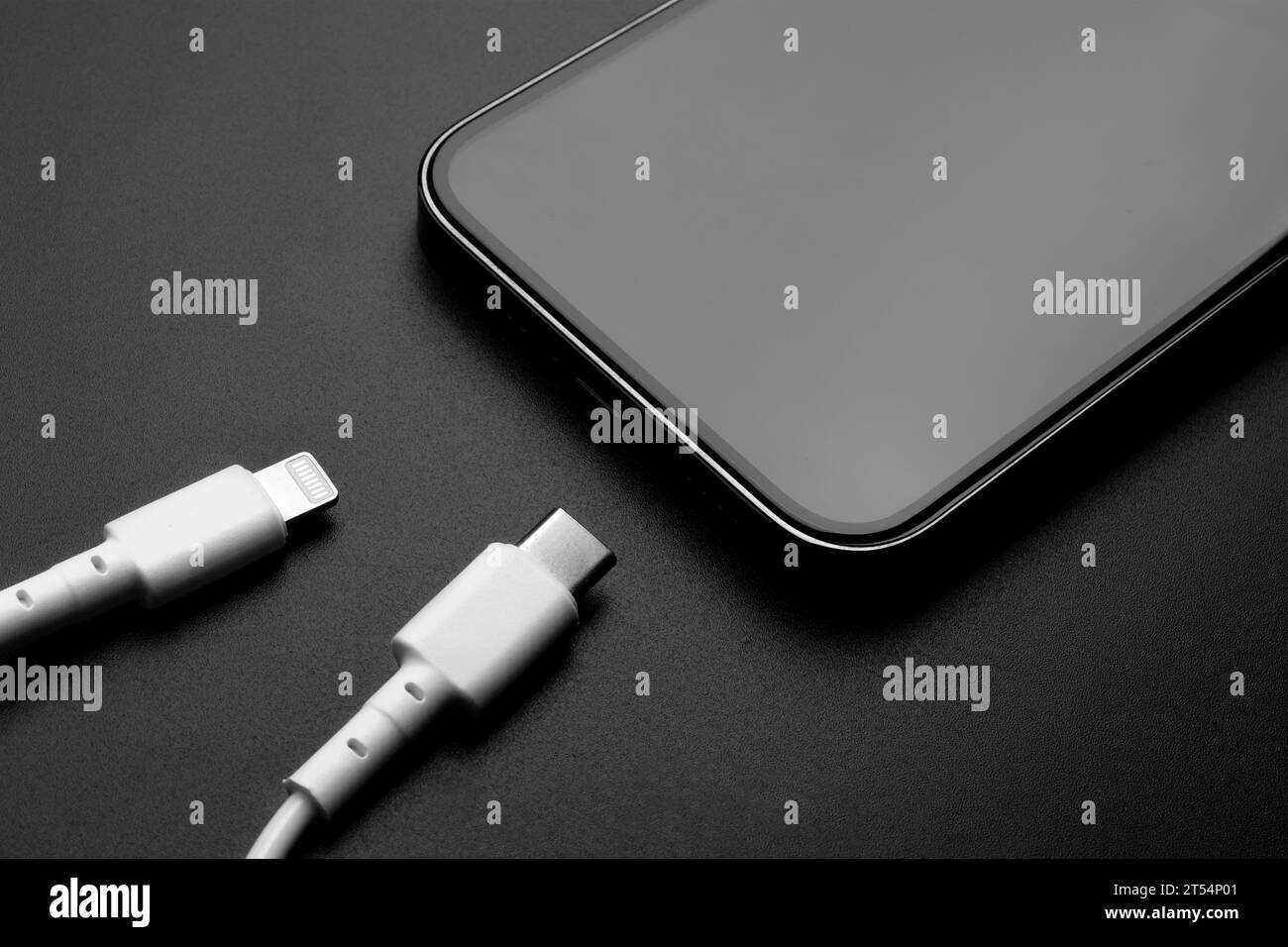 cables with two different connectors for connecting to the phone ...