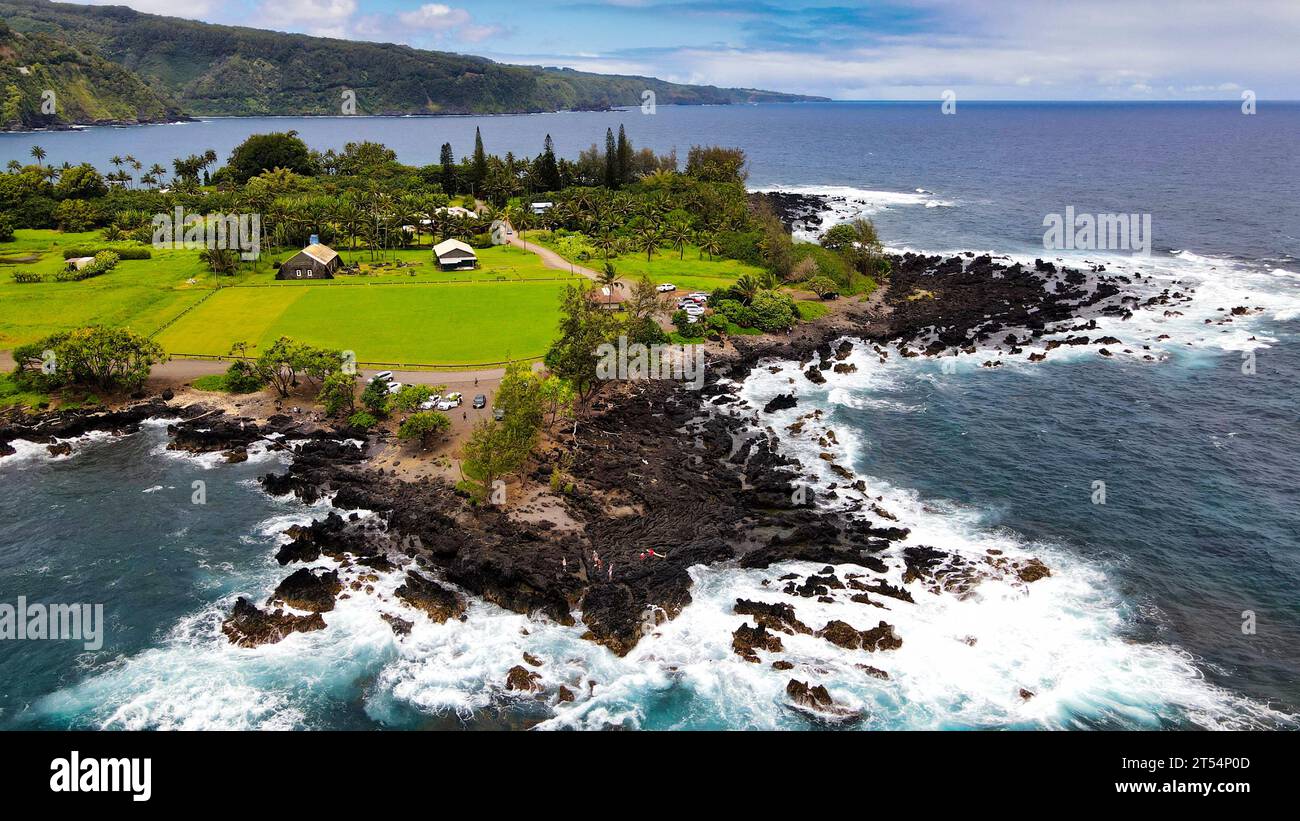 Hawaii, Maui, Road to Hana landscape, coastline Stock Photo - Alamy