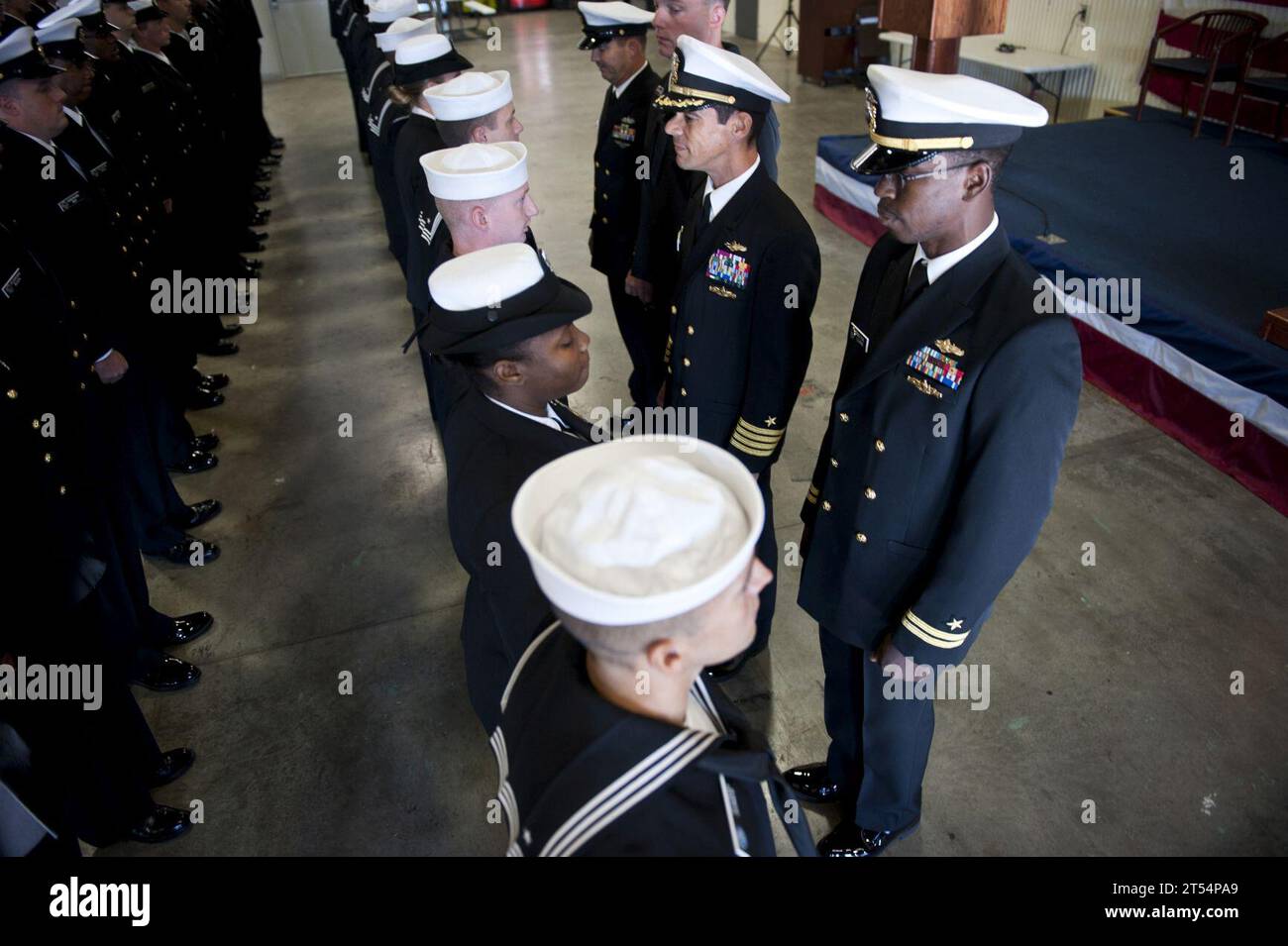 Dress blues inspection hi-res stock photography and images - Alamy