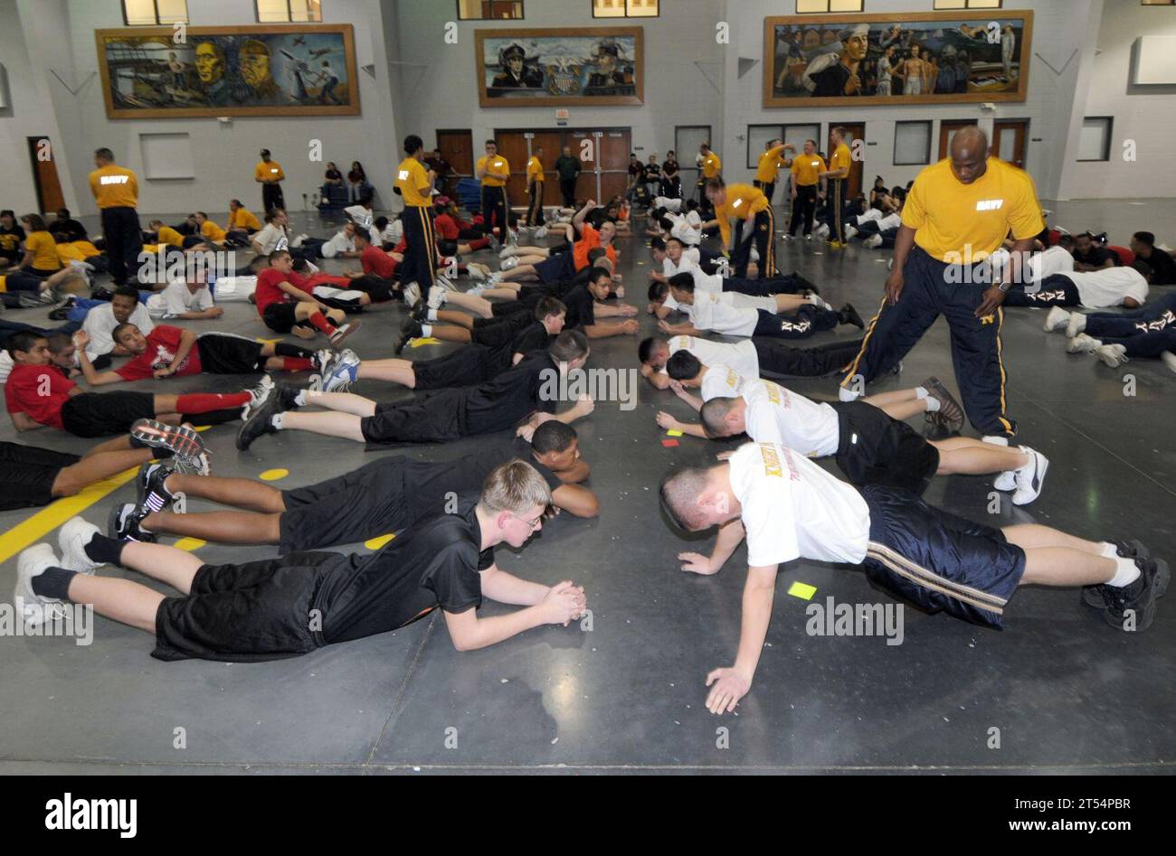 Drill, NJROTC, pushups, RTC Stock Photo - Alamy