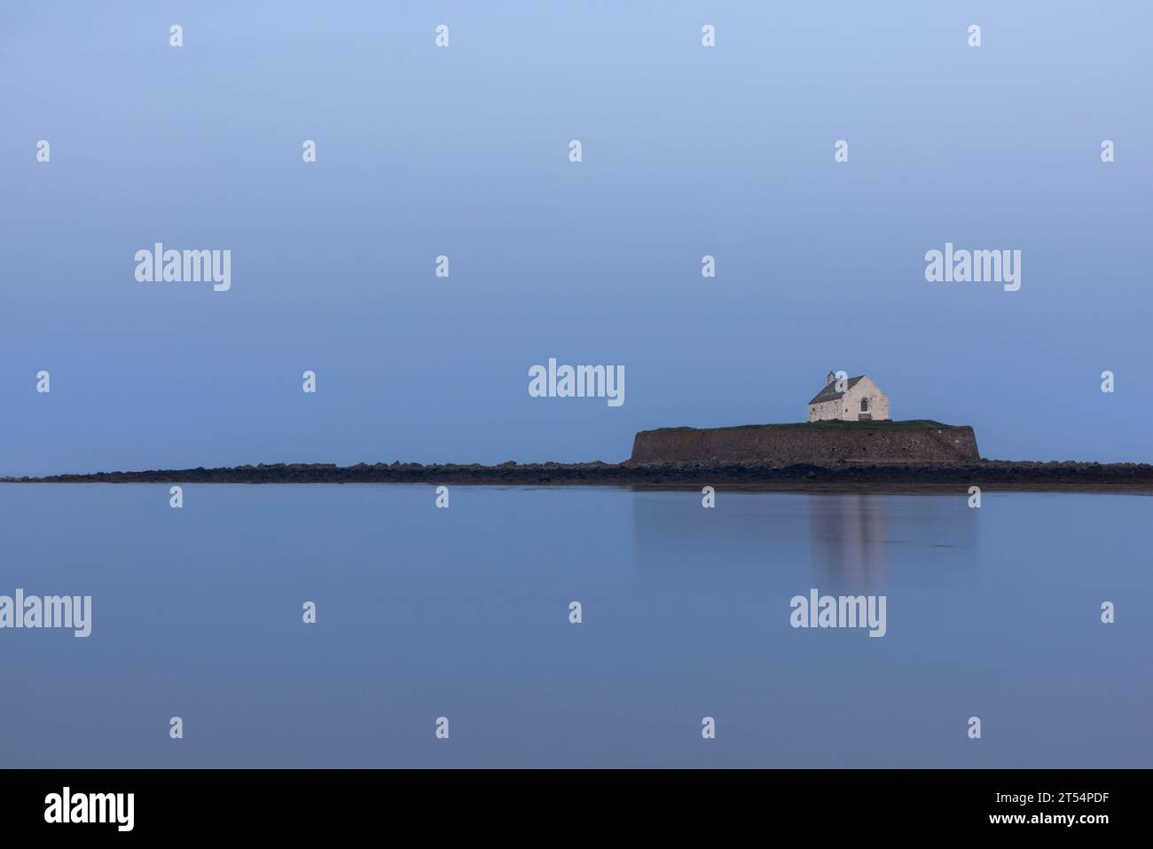 Eglwys Cwyfan, Wales, also known as the "Church in the Sea", is a ...