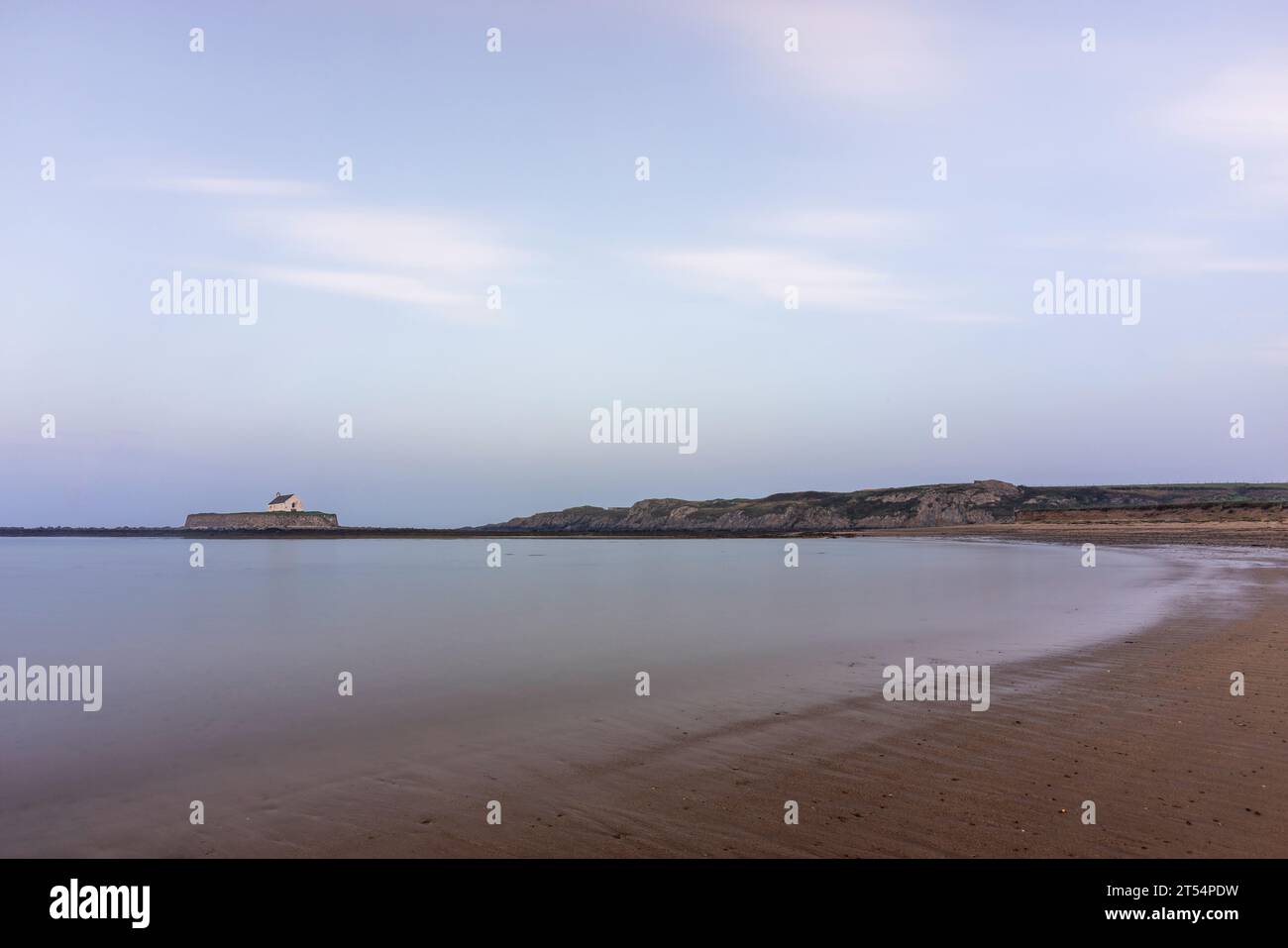 Eglwys Cwyfan, Wales, also known as the "Church in the Sea", is a ...