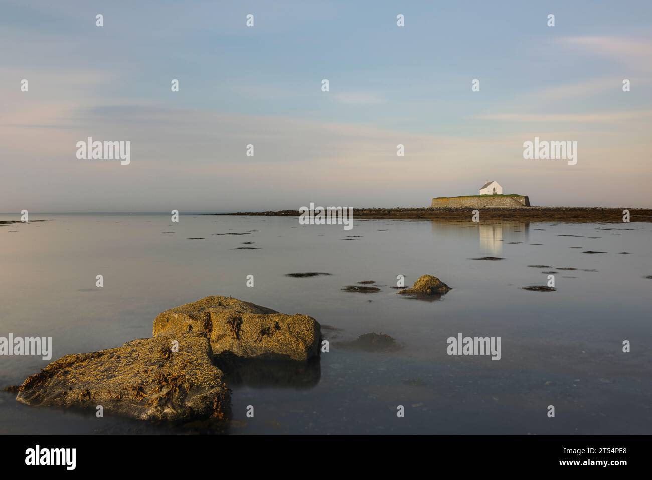 Eglwys Cwyfan, Wales, also known as the "Church in the Sea", is a ...