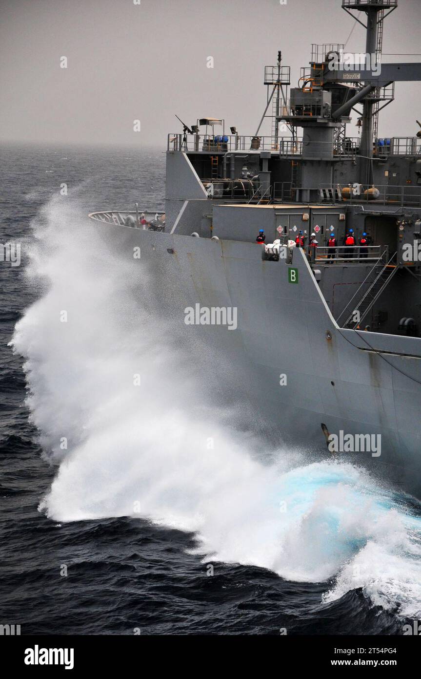 dry cargo and ammunition ship, hose handling, Military Sealift Command ...