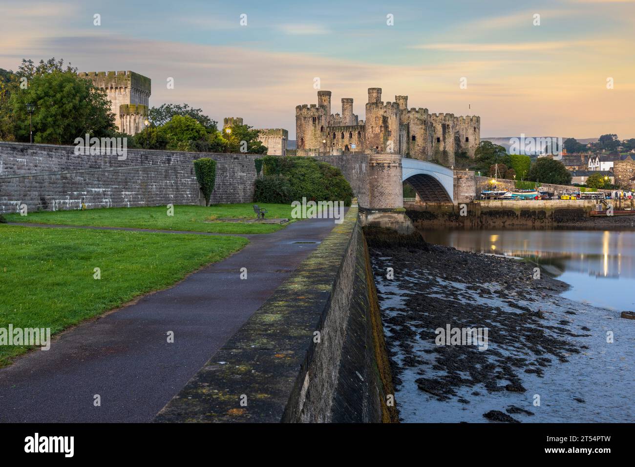 Conwy is a historic town in North Wales with a medieval castle and the ...