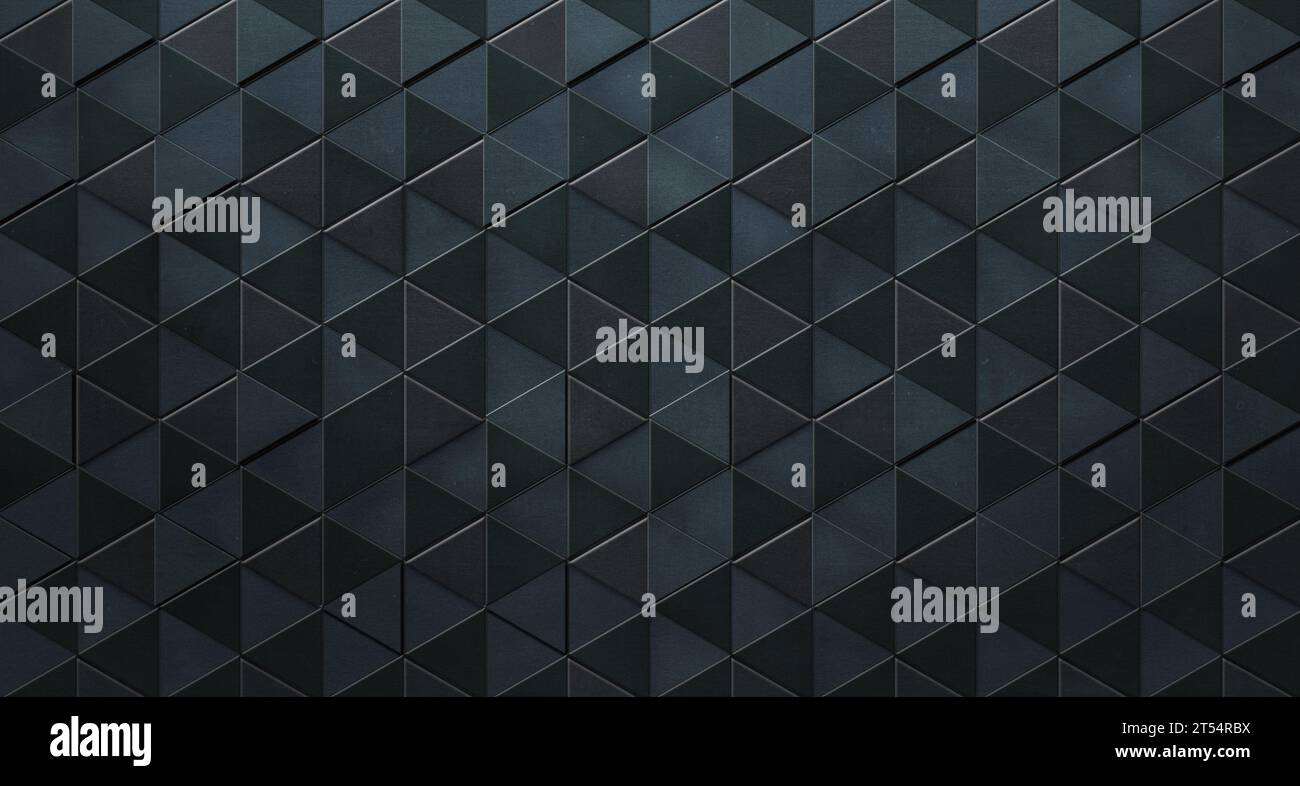 interior wall, dark black triangle geometry pattern background Stock ...
