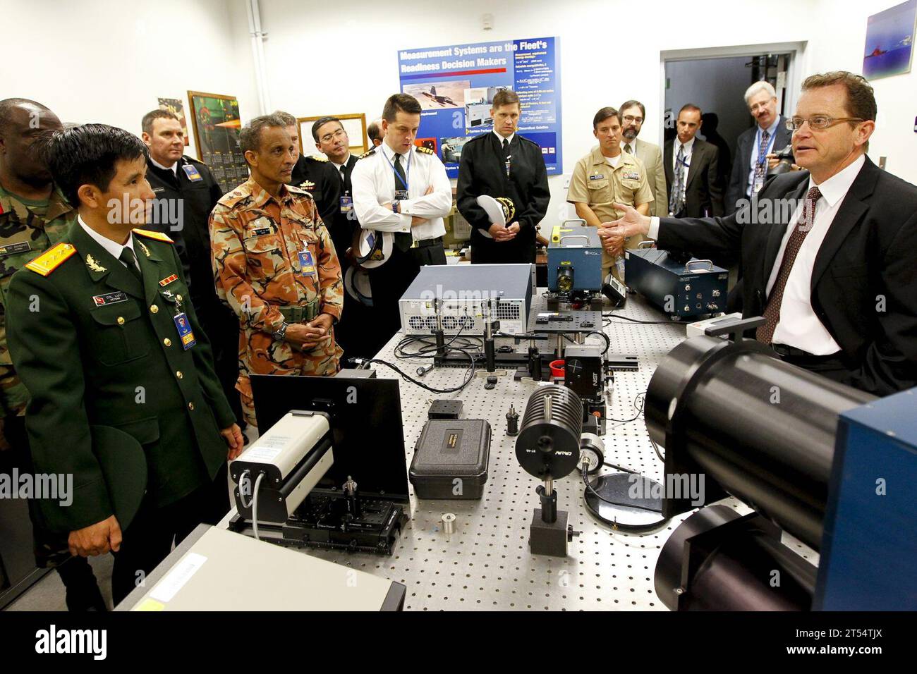 electro-optical lab, foreign naval attaches, NSWC Corona, Sailor, U.S ...