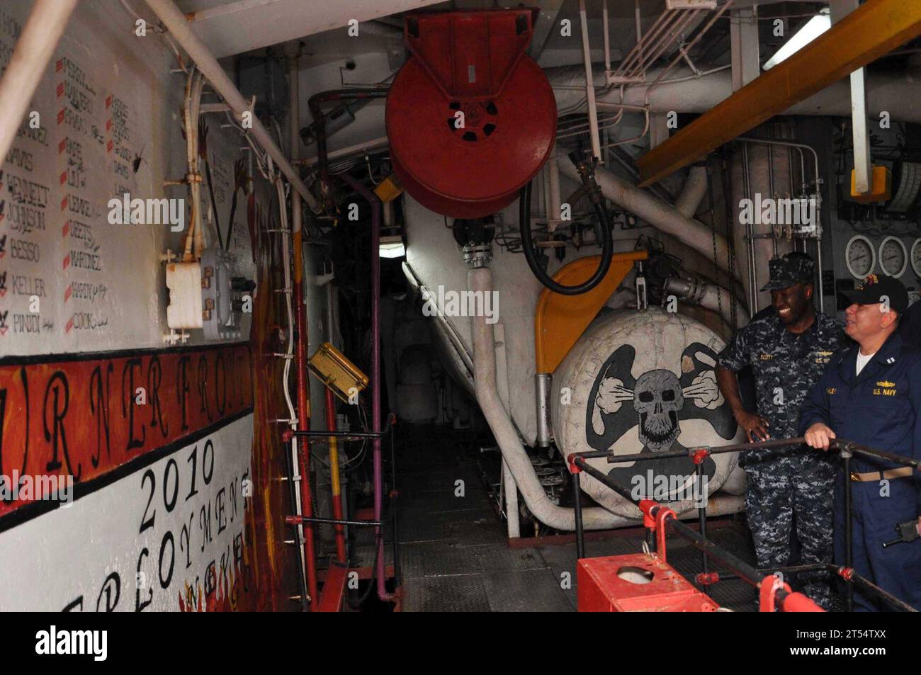 Engineering Department, ESG-2, mural, Norfolk, Rear Adm. Kevin D. Scott ...