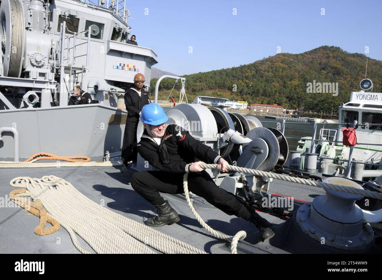 Exercise Clear Horizon, line handling, navy, people, port visit, U.S ...
