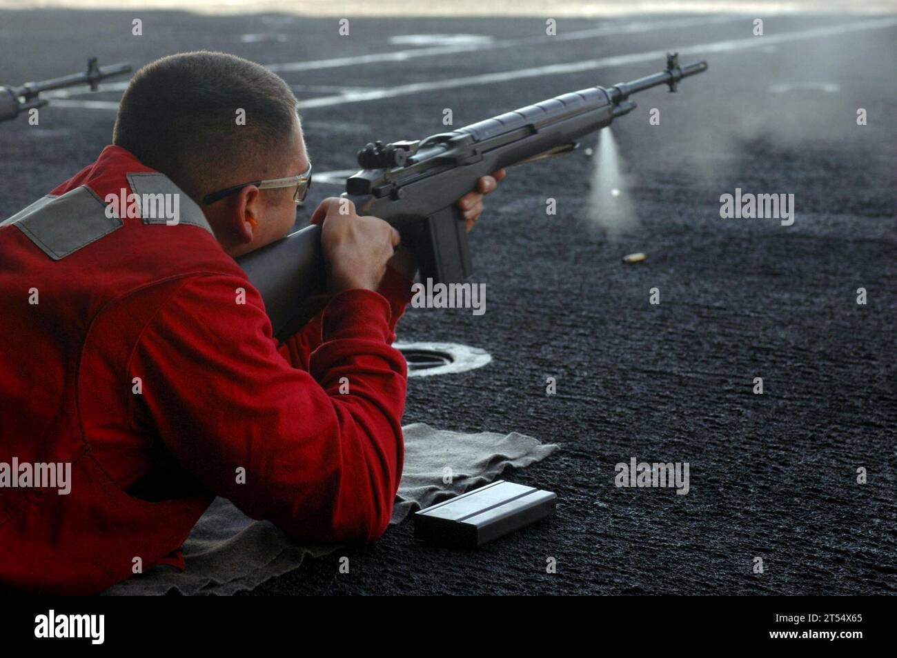 exercise, Live fire, m-14 semi automatic, people, Rifle, Sailor, USS ...