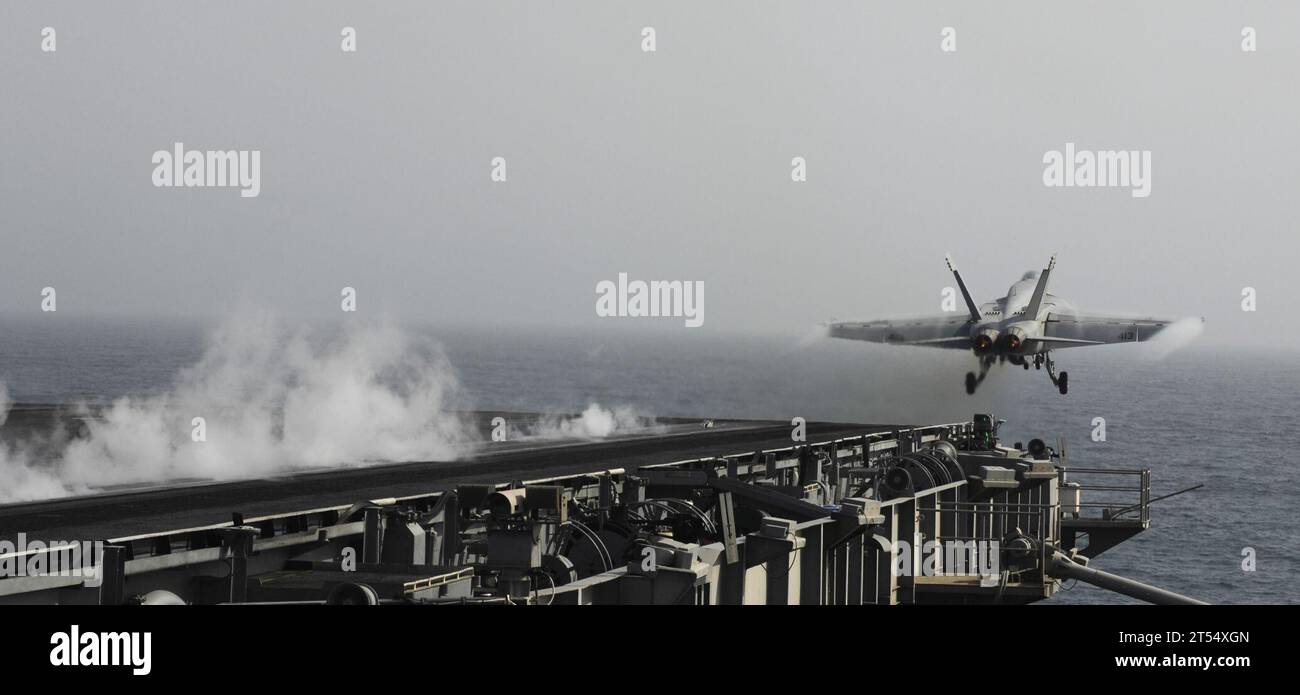 F/A/18 Hornet, flight deck, ordnance, U.S. navy , USS Harry S. Truman ...