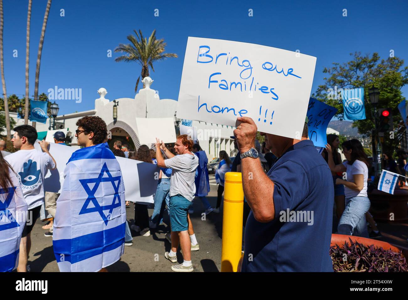 Santa Barbara, California, USA. 22nd Oct, 2023. A protest sign reads ...