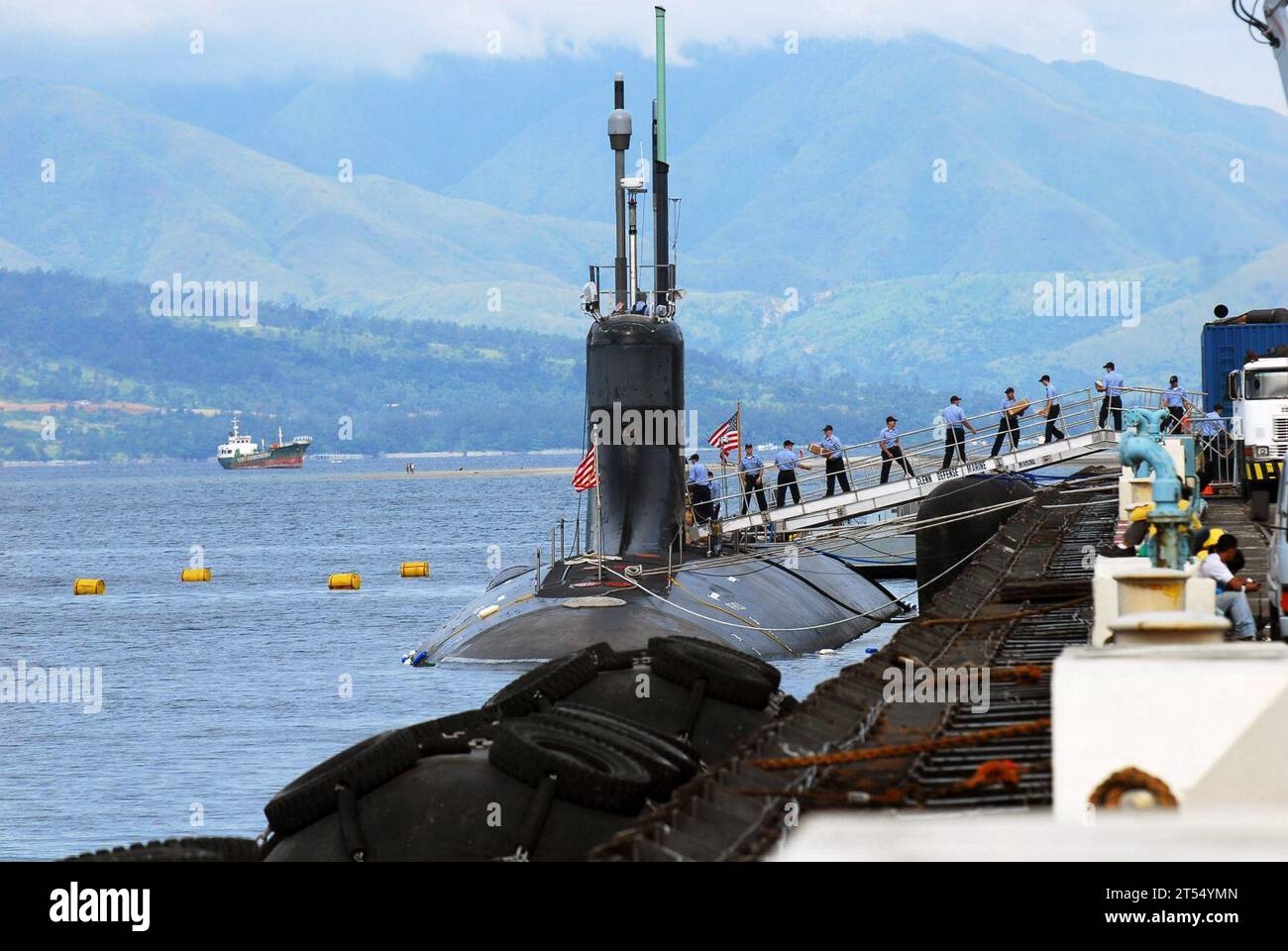 fast attack submarine the USS Connecticut (SSN-22), Republic of the Philippines, Sailors, stores ...