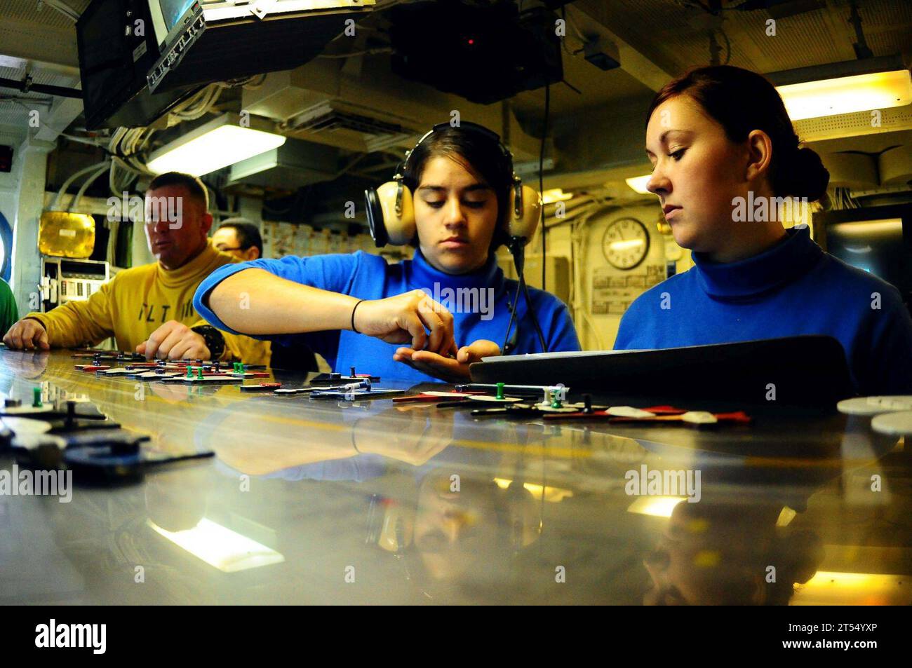 female, flight deck control, handler, handlers, North Arabian Sea ...