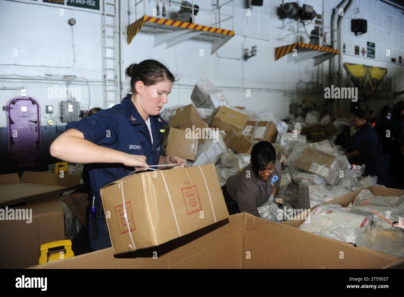 female, IKE, mail, navy, people, Sailor, U.S. Navy, USS Dwight D ...