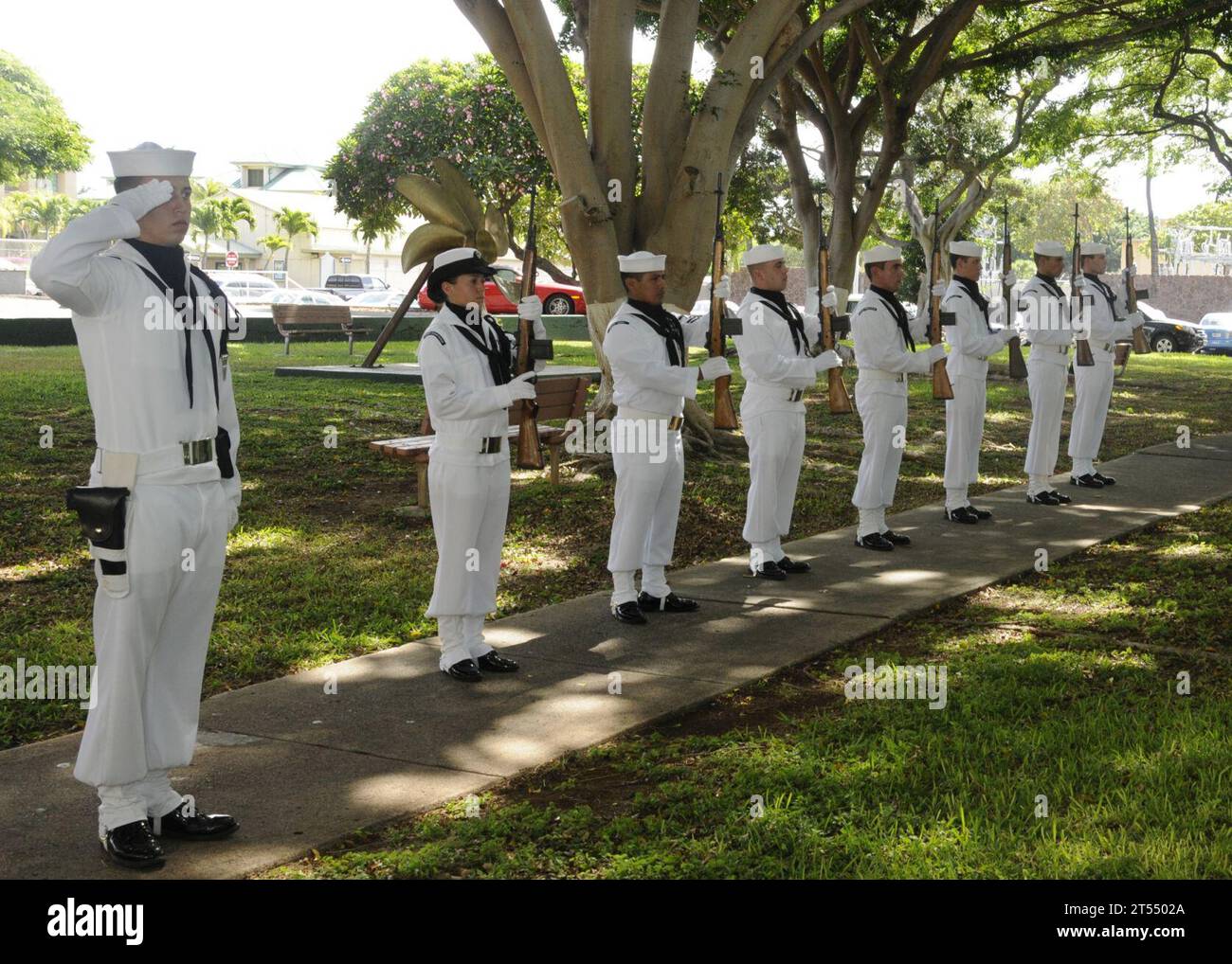 female, lei, Naval Station Regional Ceremonial Guard, Radford High ...