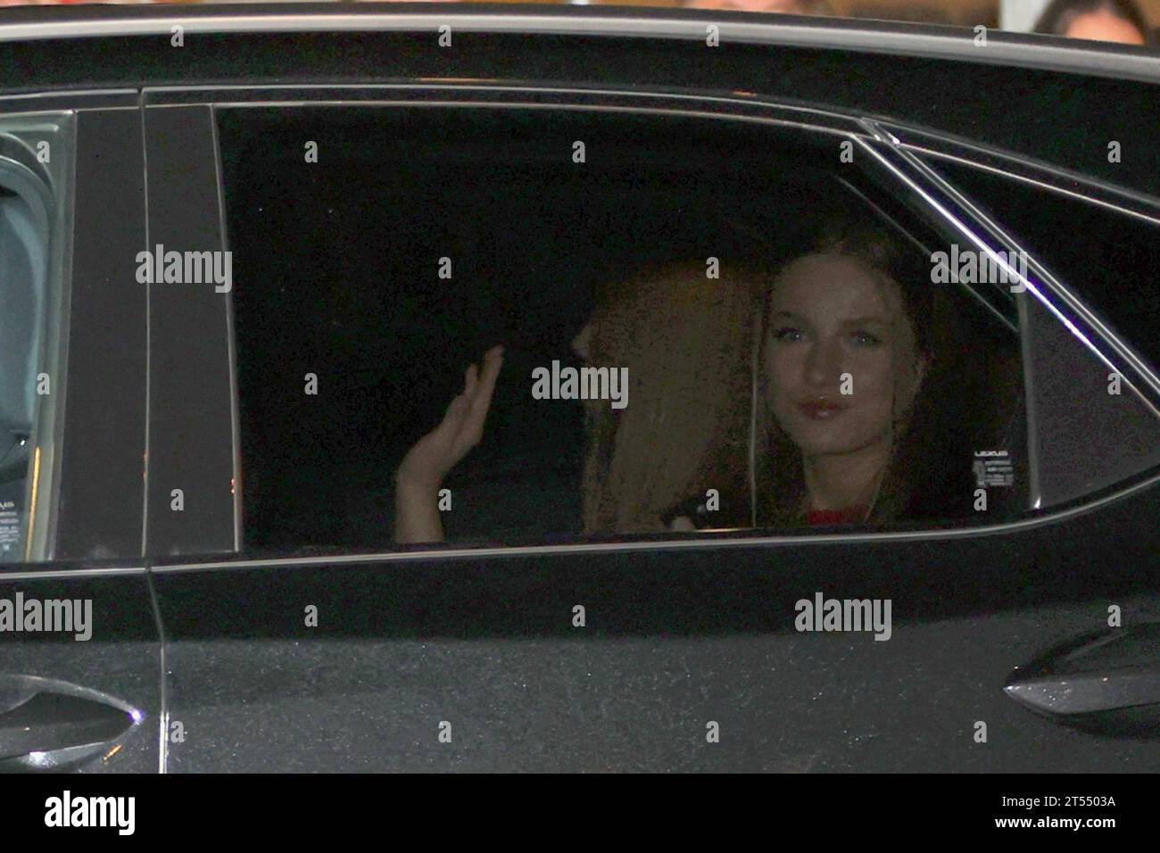Princess Leonor and Infanta Sofia arrive at the Palacio del Pardo for ...
