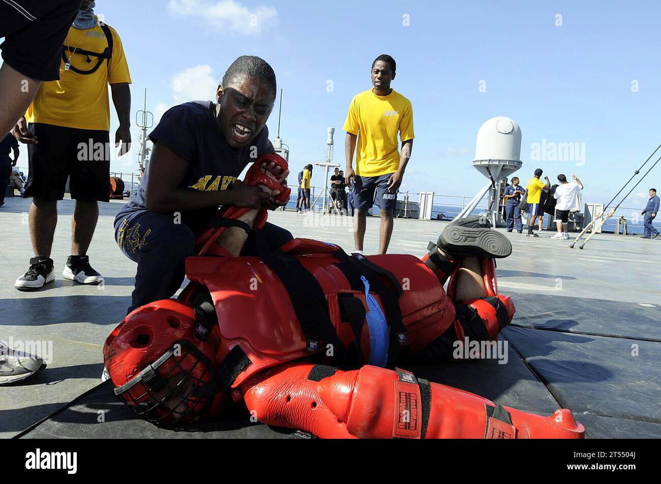 female, OC spray, Sailors, training Stock Photo - Alamy