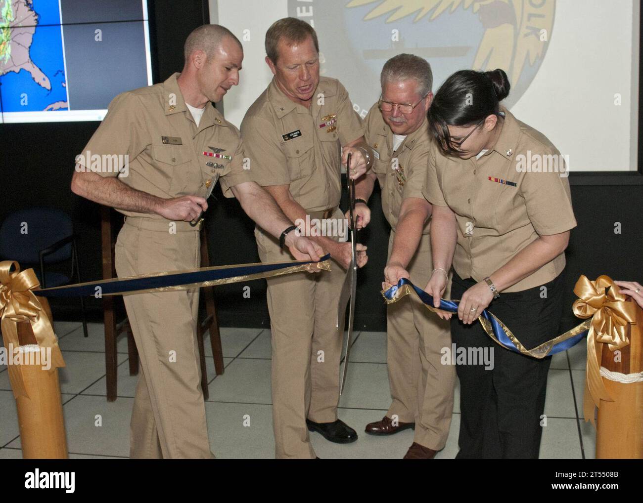 female, ribbon cutting, Sailors, U.S. Navy Stock Photo - Alamy