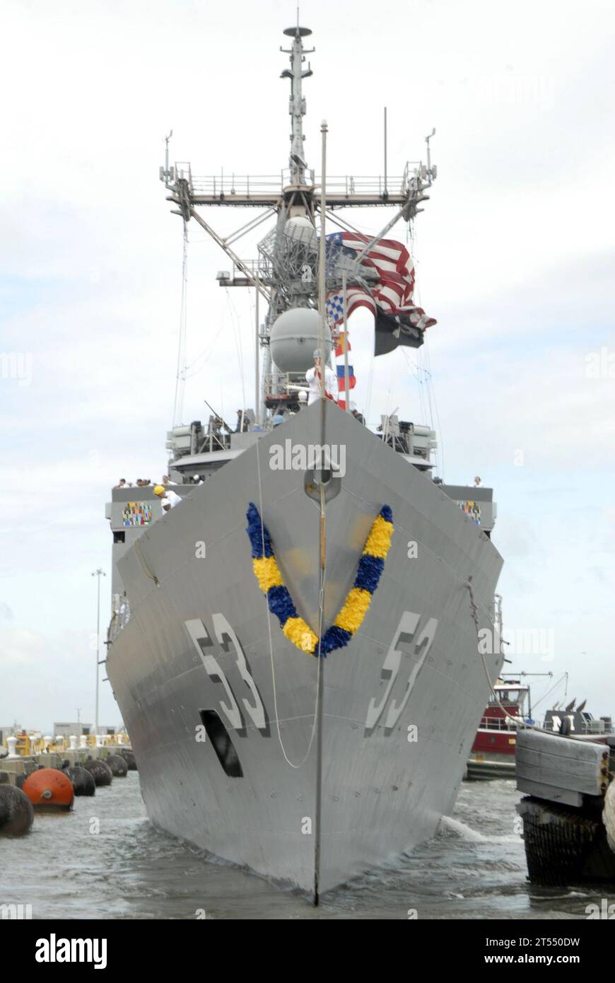 ffg 52, ffg 53, guided-missile frigate, Homecoming, homeport, ship, ships, uss hawes Stock Photo ...
