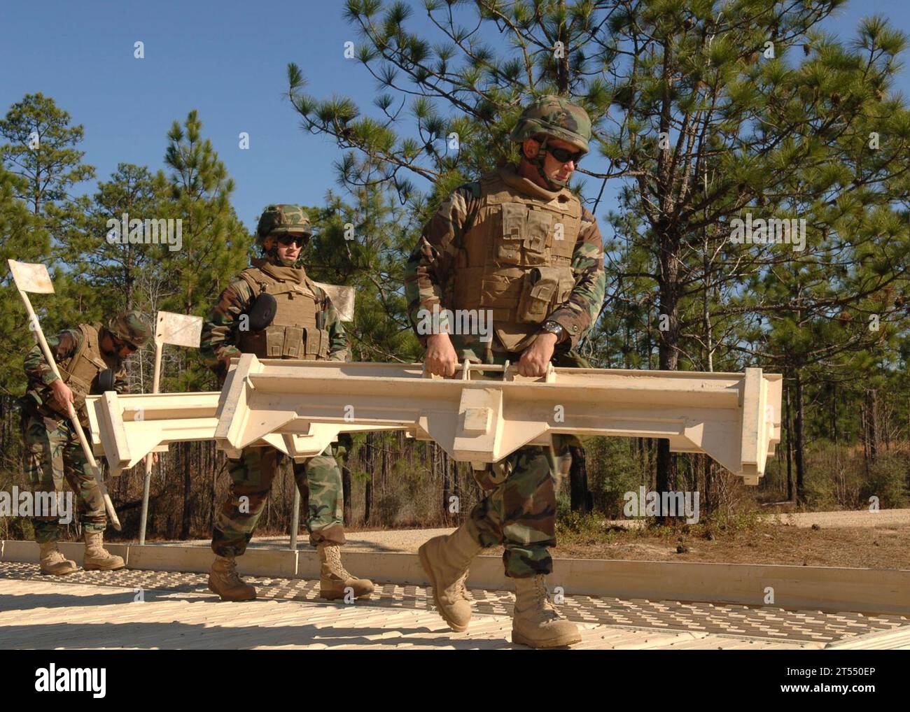 Field Training Exercise, medium girder bridge, NMCB 133, SEABEES Stock ...