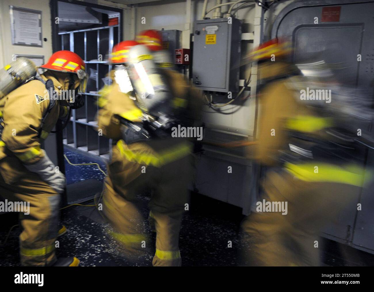 Fire Drill, firefighting, navy, people, Sailors, submarine tender, U.S ...