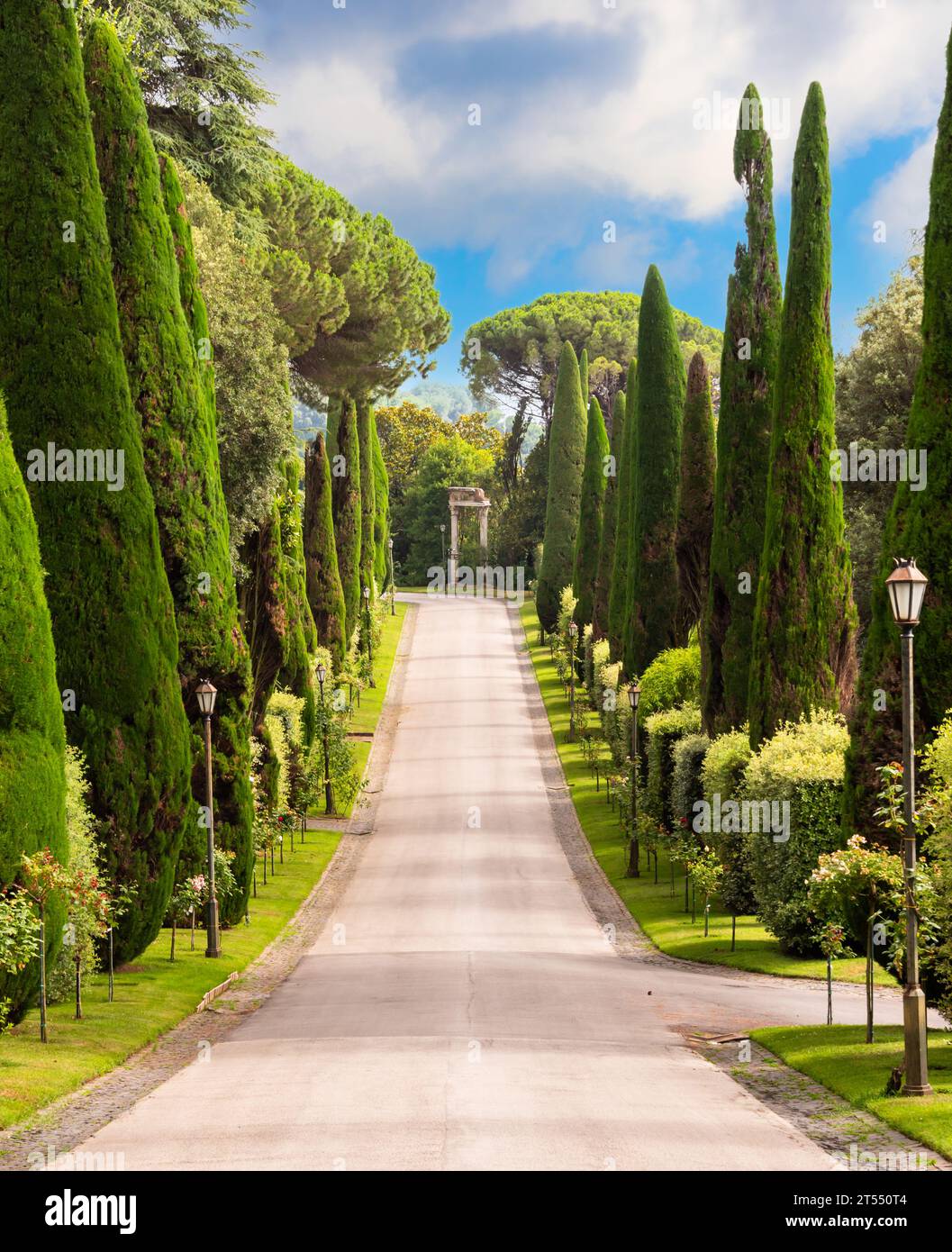 Park in Italy, landscape design of the papal garden Stock Photo - Alamy