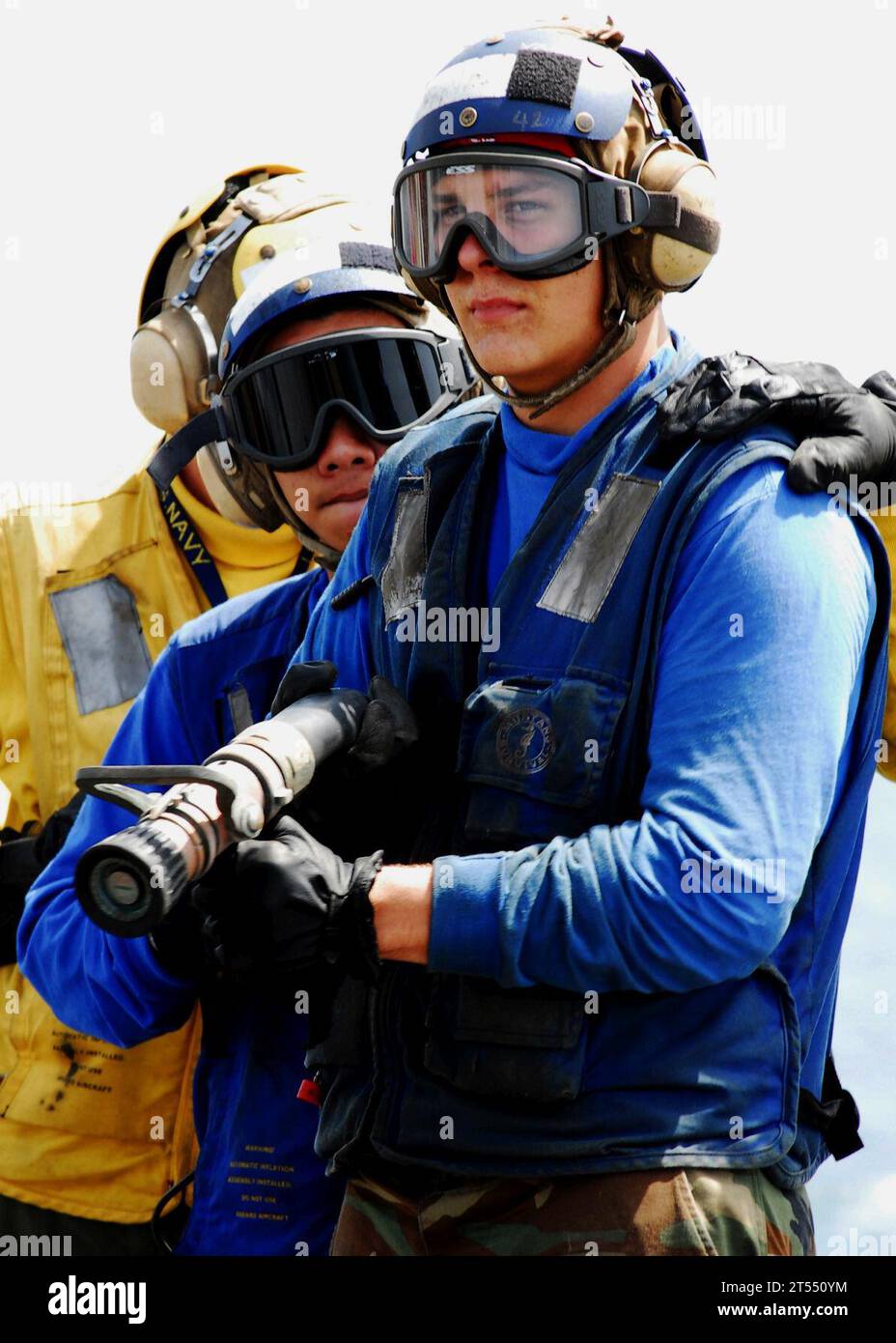 firefighting, flight deck, Safety, training Stock Photo - Alamy