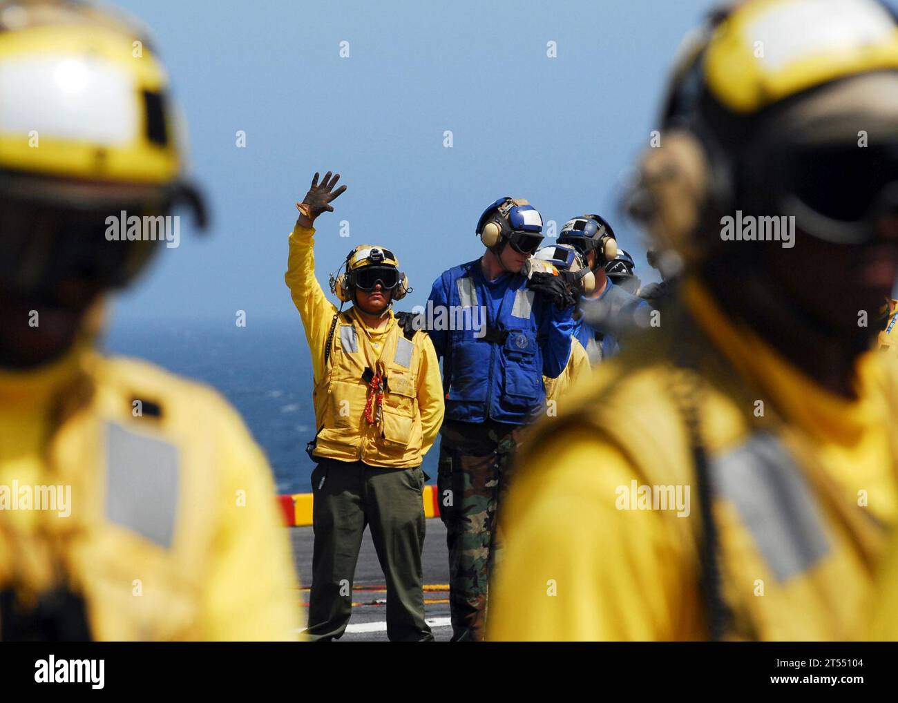 firefighting, flight deck, Safety, training Stock Photo - Alamy