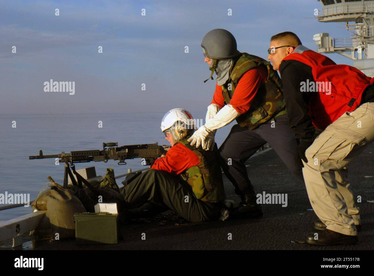 fires, flight deck, M240 machine gun, Nimitz-class nuclear-powered ...