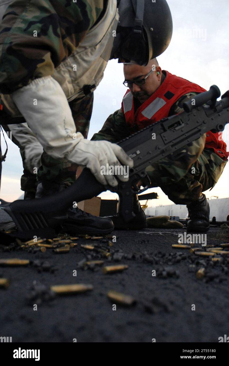 fires, flight deck, M240 machine gun, Nimitz-class nuclear-powered ...