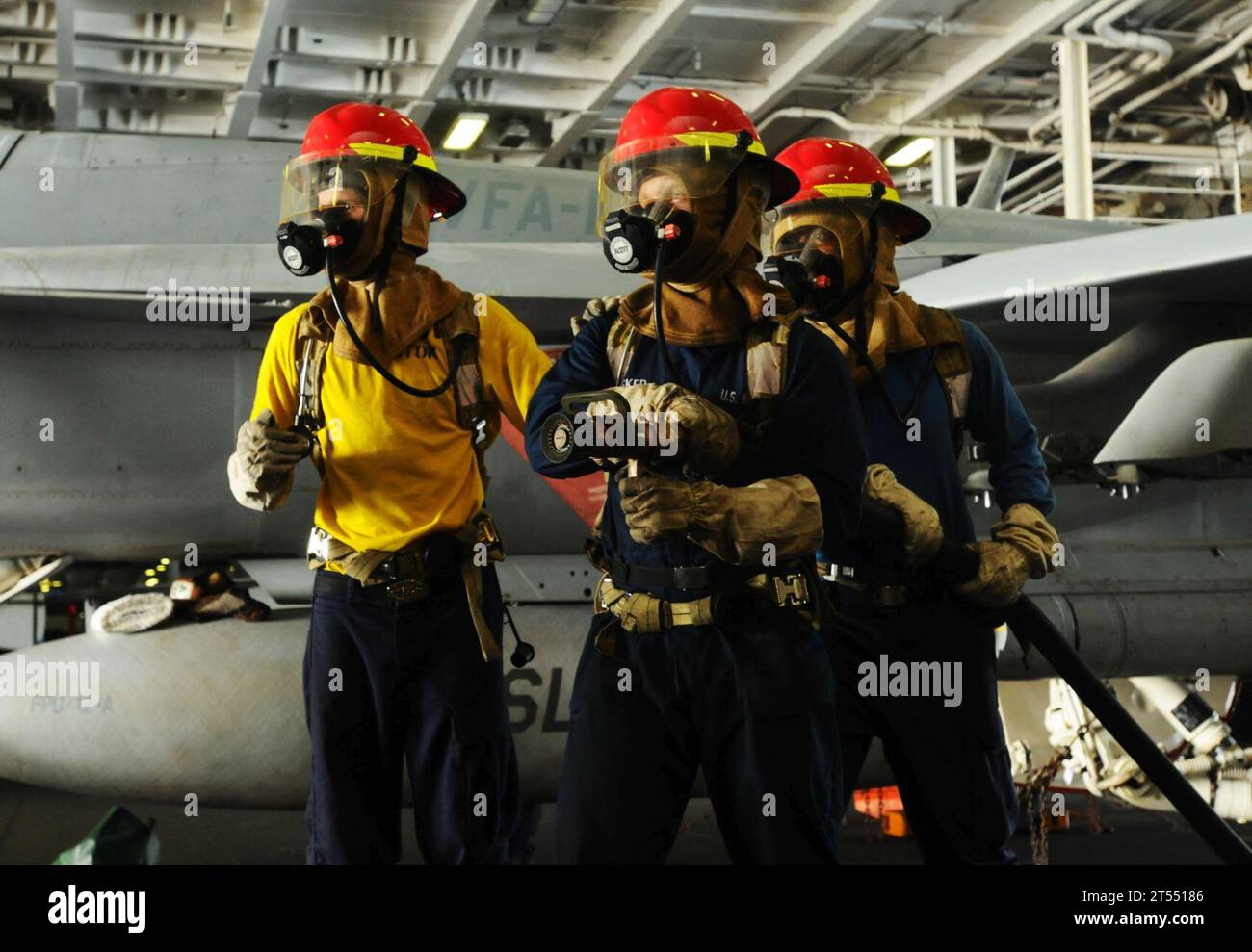 firefighting, U.S. 5th Fleet AOR, U.S. navy , USS Harry S. Truman (CVN ...