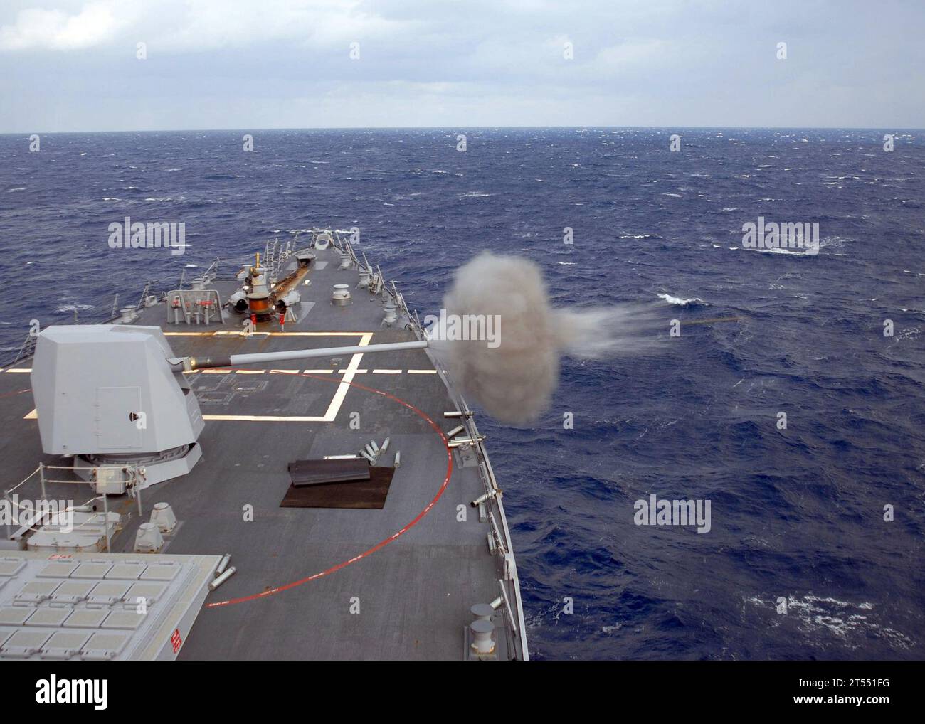 five-inch gun, live-fire, Mustin Stock Photo - Alamy