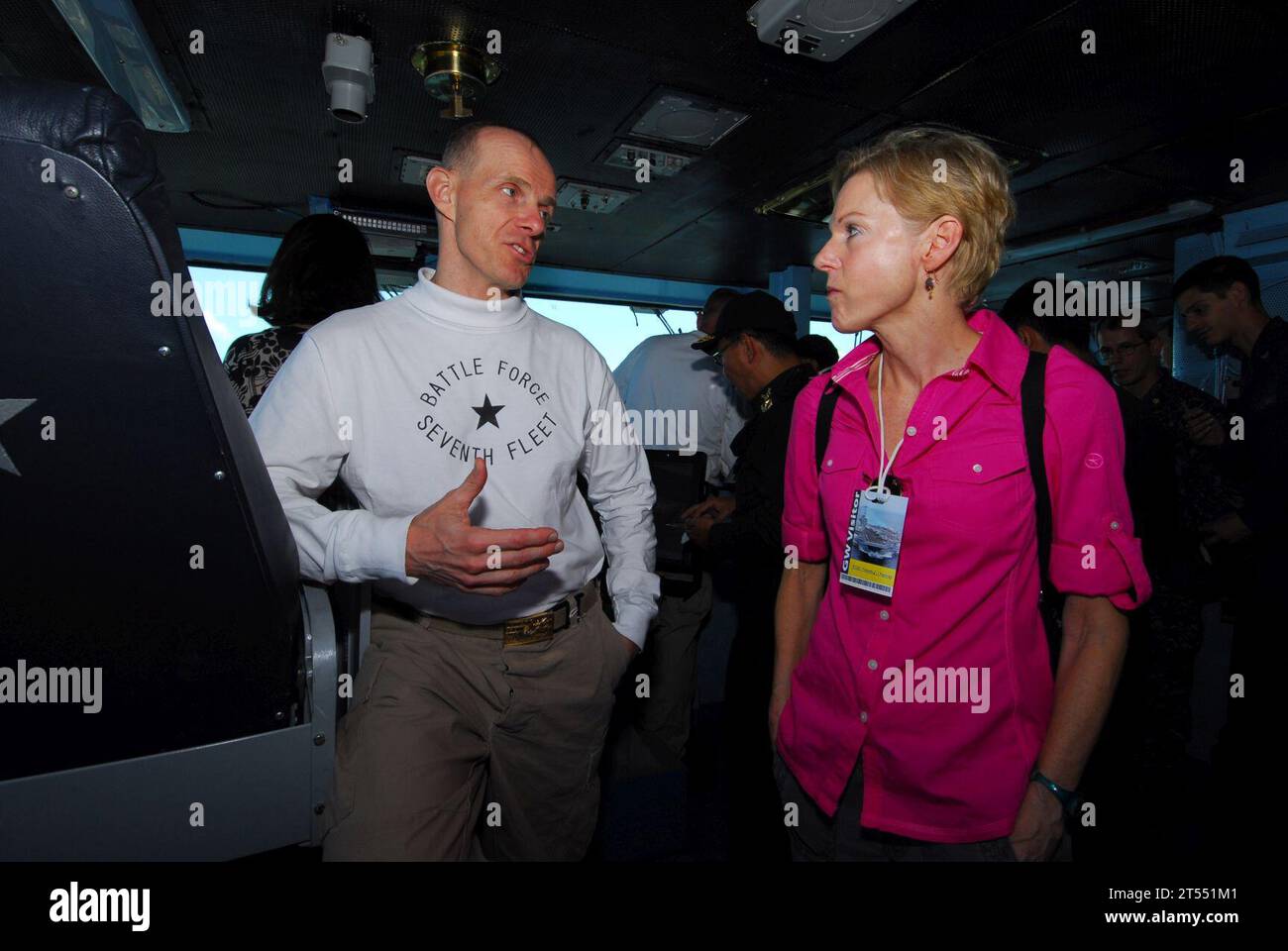 flag bridge, flight deck, gulf of thailand, Rear Adm. J.R. Haley, U.S ...