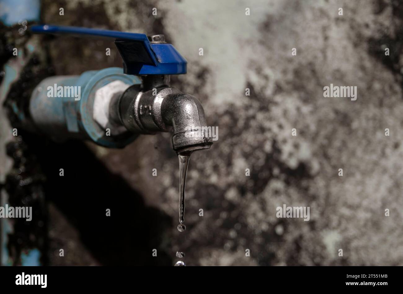 Wasting water - water drop from water tap, Leaky or tap, water tap in ...