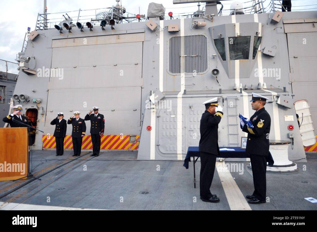 flag presentation, Guided-Missile Destroyer, memorial service, navy ...