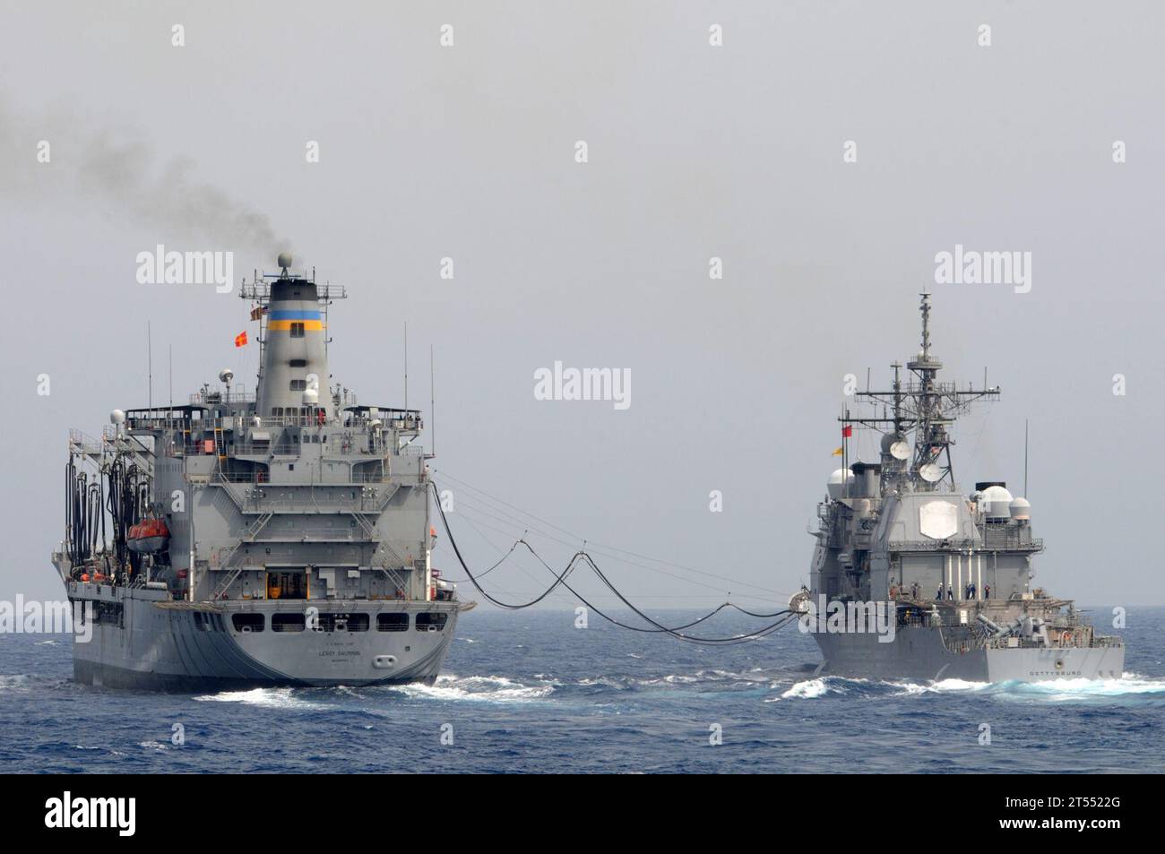 fleet replenishment, Guided-missile cruiser, Military Sealift Command, navy, oiler USNS Leroy ...