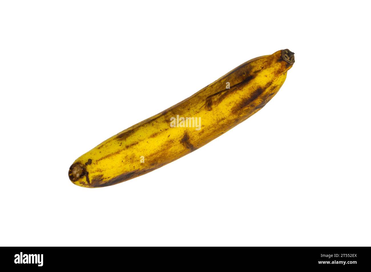 Rotten banana isolated on white background, Clipping path Stock Photo ...