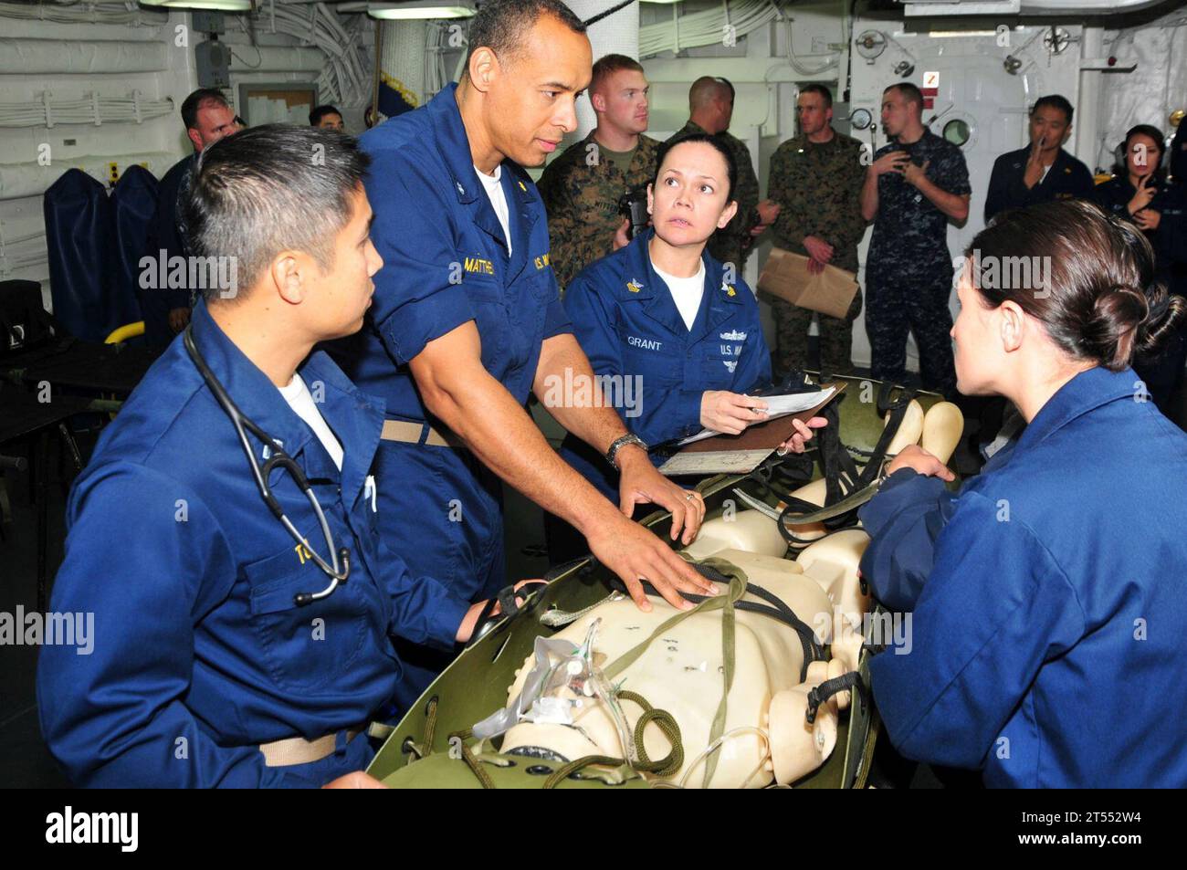 flight deck triage, mass casualty drill, medical personnel, Pacific ...