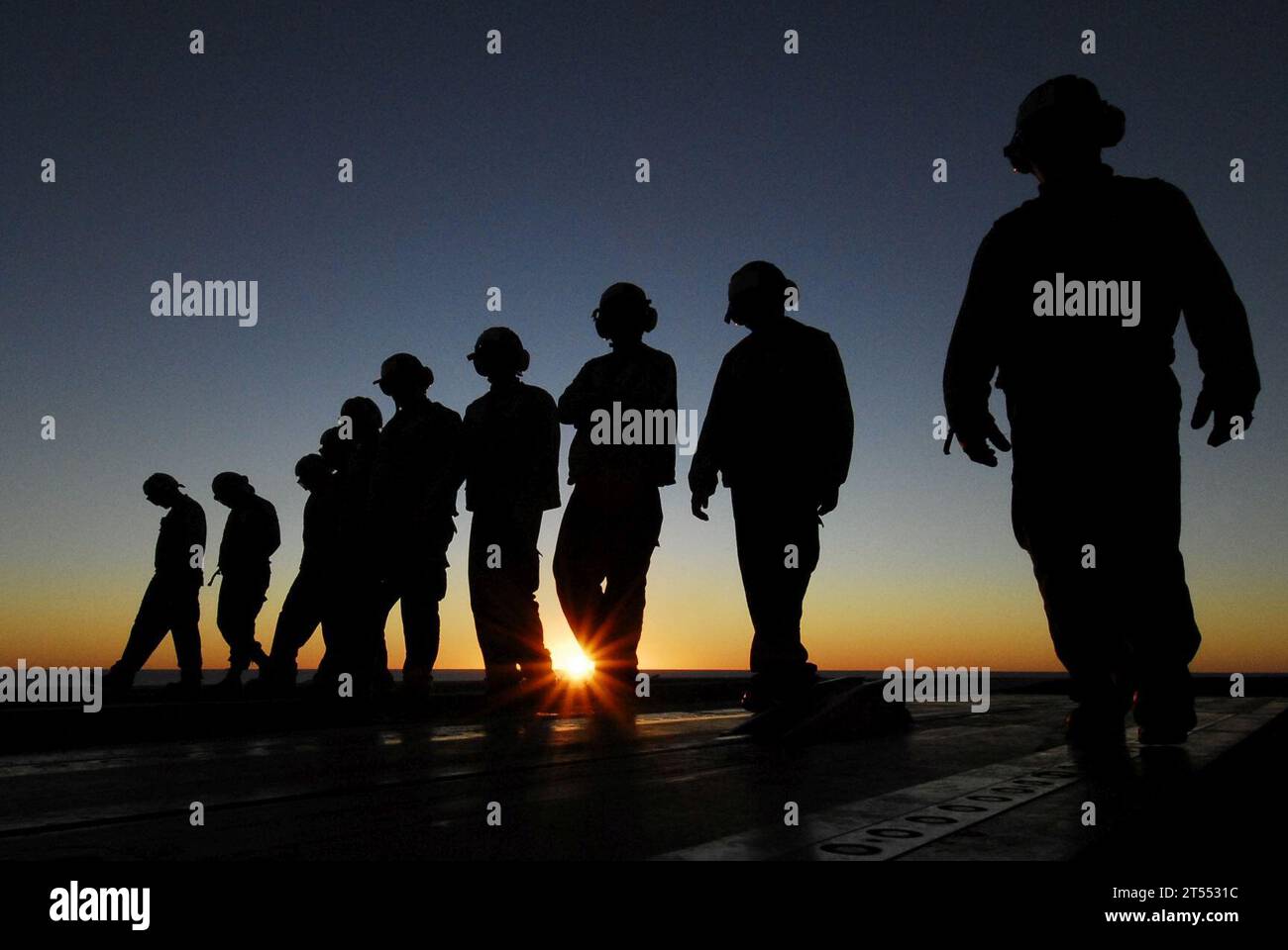 flight deck, FOD, foreign object debris, people, Sailor, walkdown Stock ...