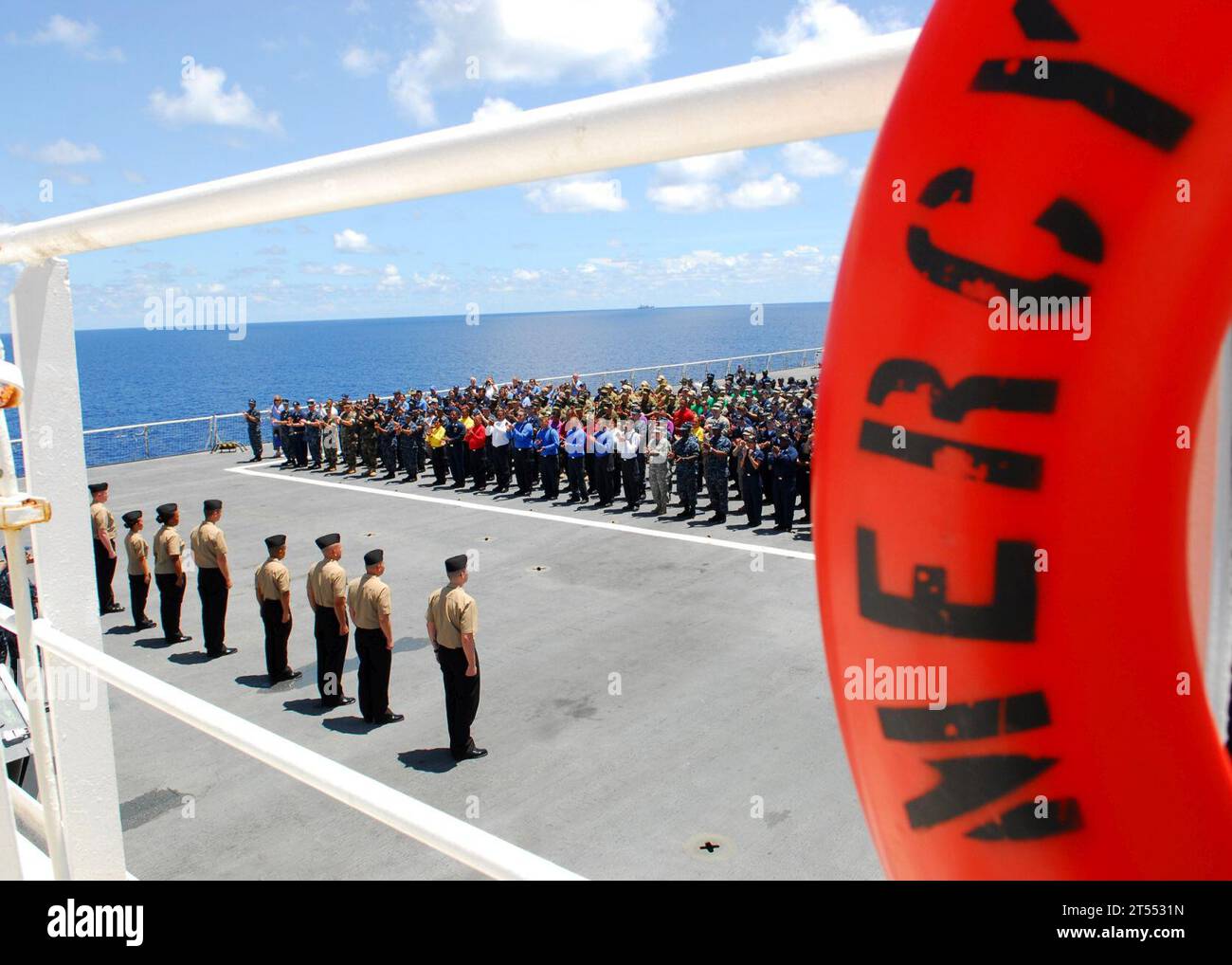 flight deck, formation, frocking ceremony, Military Sealift Command ...